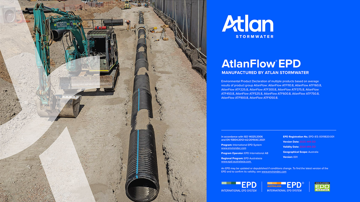 AtlanFlow | HDPE SN8 Stormwater Pipe | Atlan Stormwater
